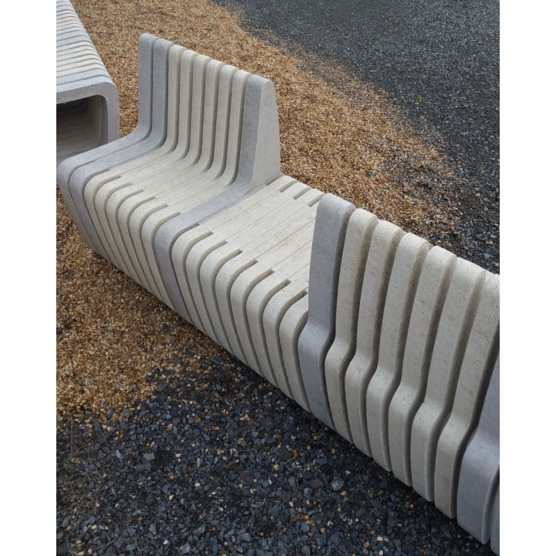 Banquette modulaire béton Design Antigraffiti