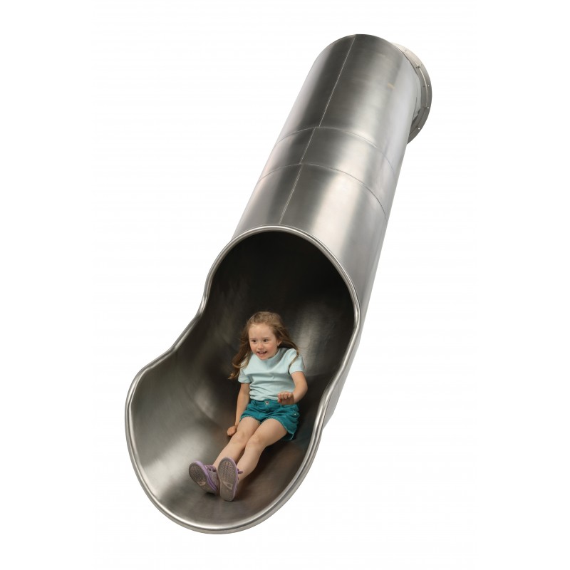 TOBOGGAN GLISSIERE TUBULAIRE INOX 150cm POUR AIRES DE JEUX