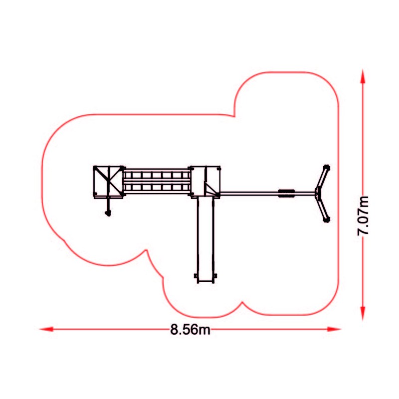 STRUCTURE 2 TOURS avec Toboggan et Balançoire