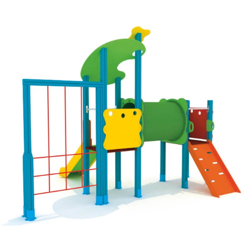 STRUCTURE DE JEUX EXTERIEURS des PEINTRES 2 TOURS avec Tunnel et Cordage